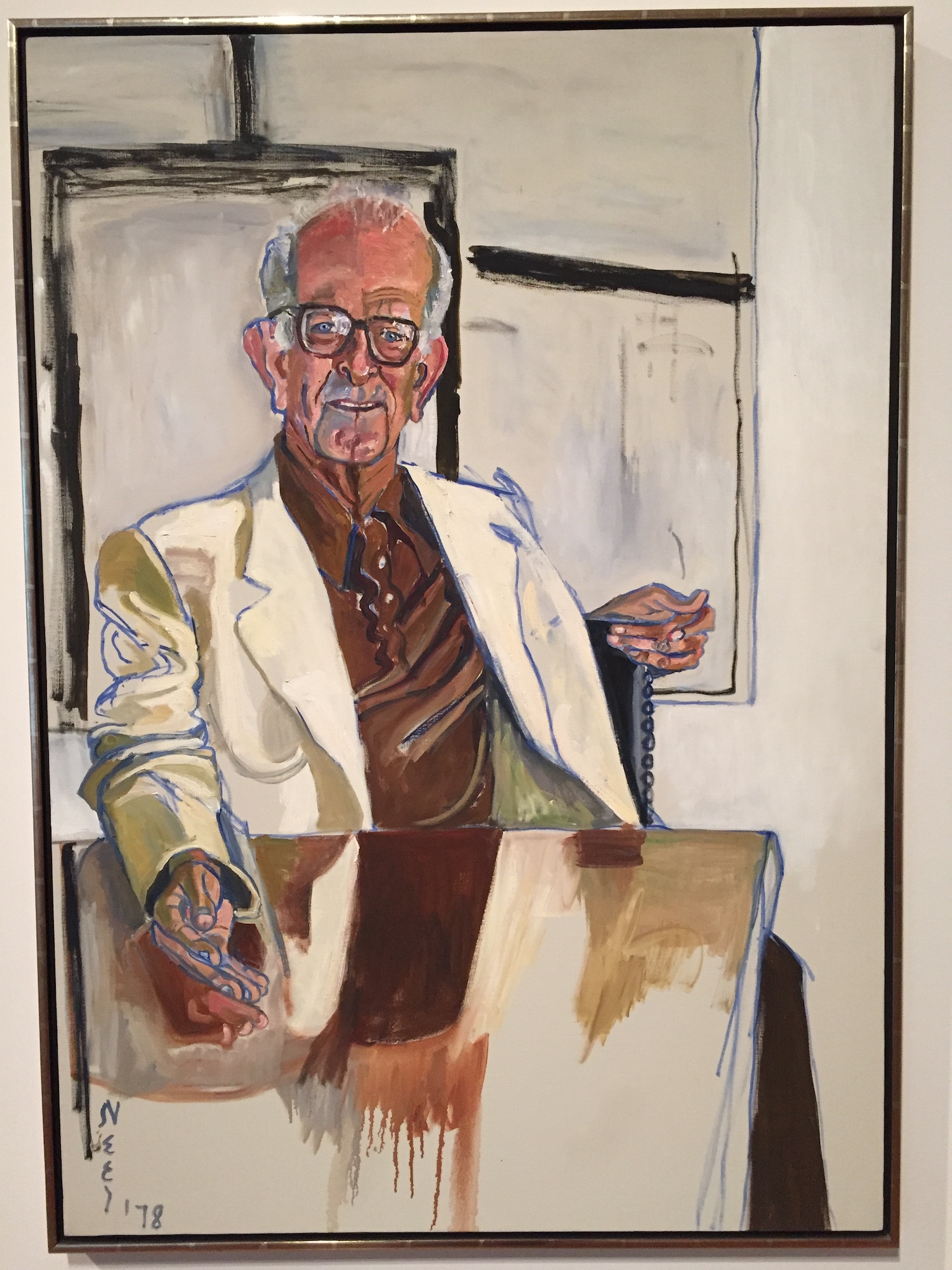 Alice Neel, "Richard Lang," 1978, oil on canvas, 50 x 35 in (127 x 88.9 ...